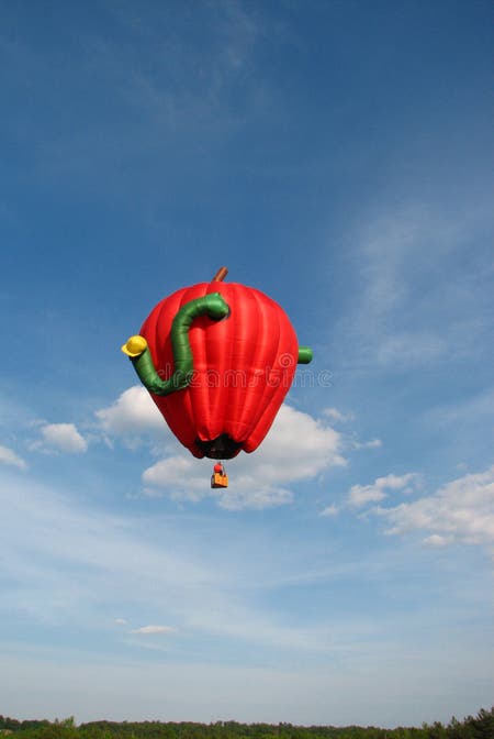Apple Hot Air Balloon stock image. Image of balloon, apple - 3378707