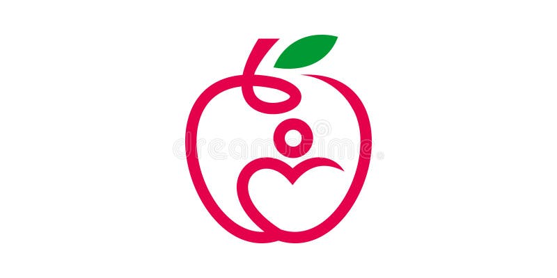 Apple and Human Logo Design Stock Vector - Illustration of fresh, human ...