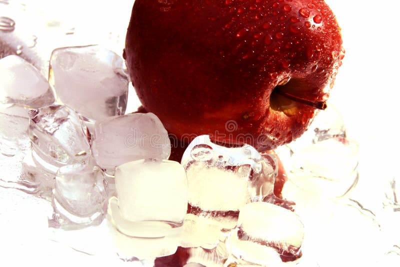 Apple and Ice stock photo. Image of cold, droplets, reflection - 524508