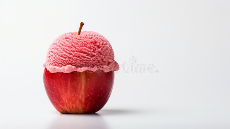 Apple Ice Cream. Delicious Sweet Ice Cream. Minimalism. AI Generated ...