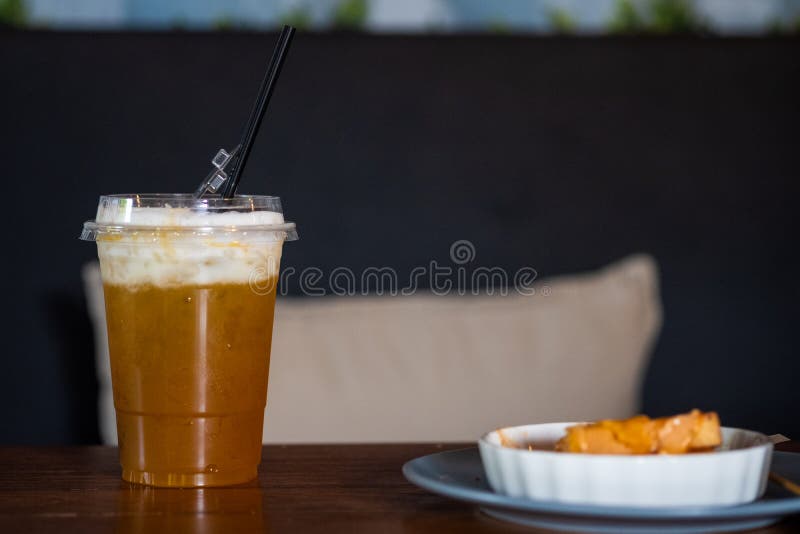 Apple iced tea with cheese stock photo. Image of cube - 240954550