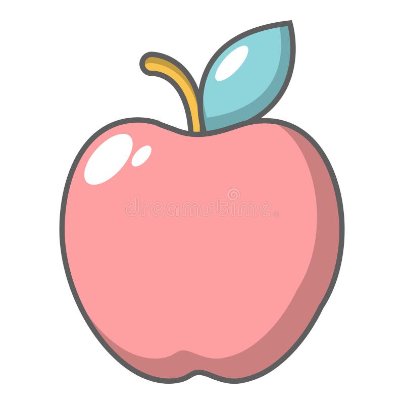 Apple icon, cartoon style stock vector. Illustration of health - 108197112