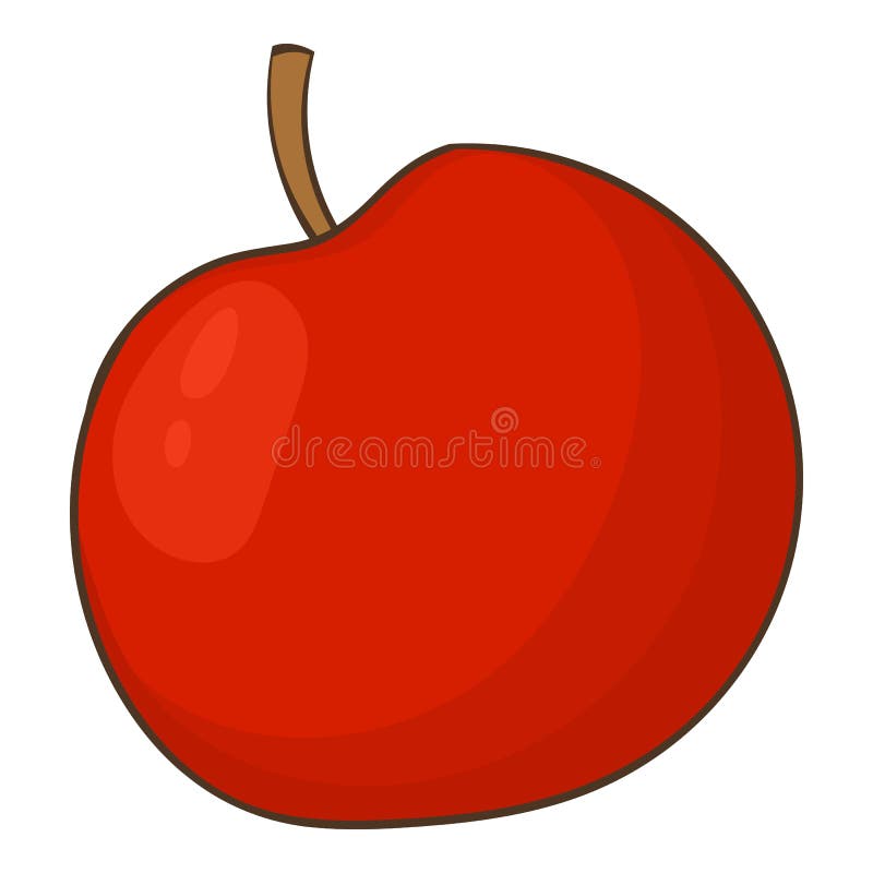 Apple icon, cartoon style stock vector. Illustration of colorful - 83693076