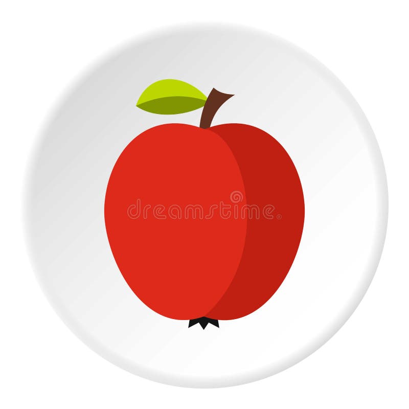 Apple icon circle stock vector. Illustration of ripe - 95329302