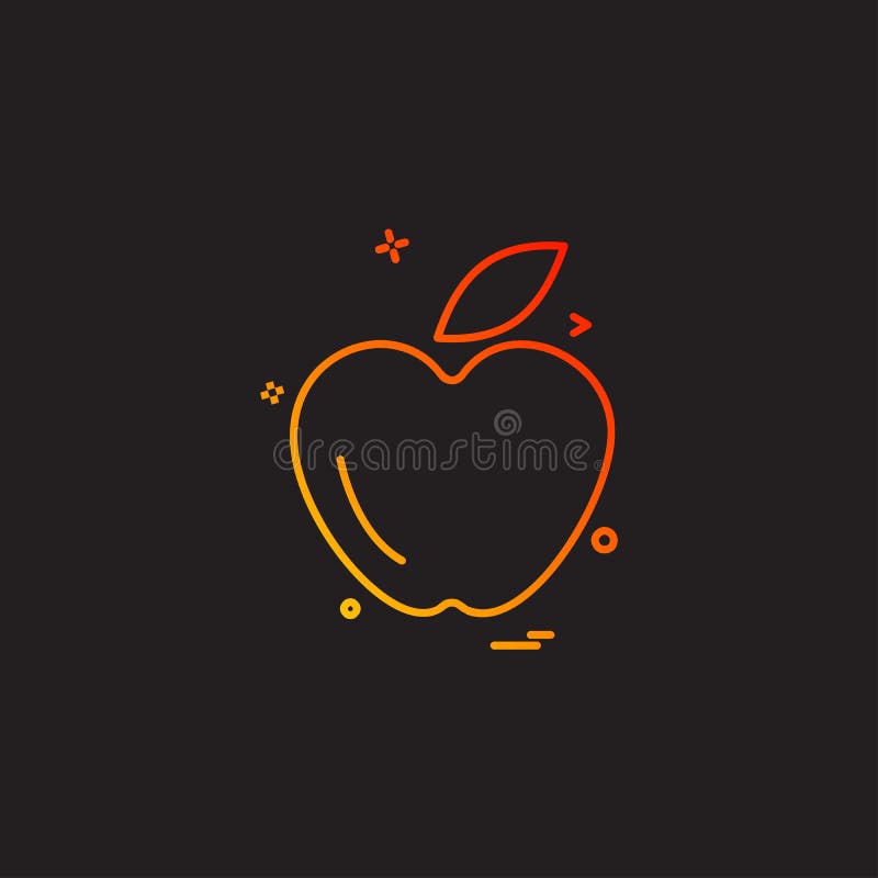 Apple icon design vector stock vector. Illustration of graphic - 132405297