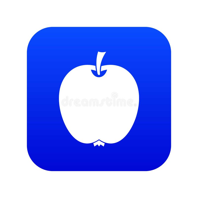 Apple icon digital blue stock vector. Illustration of nutrition - 140318424