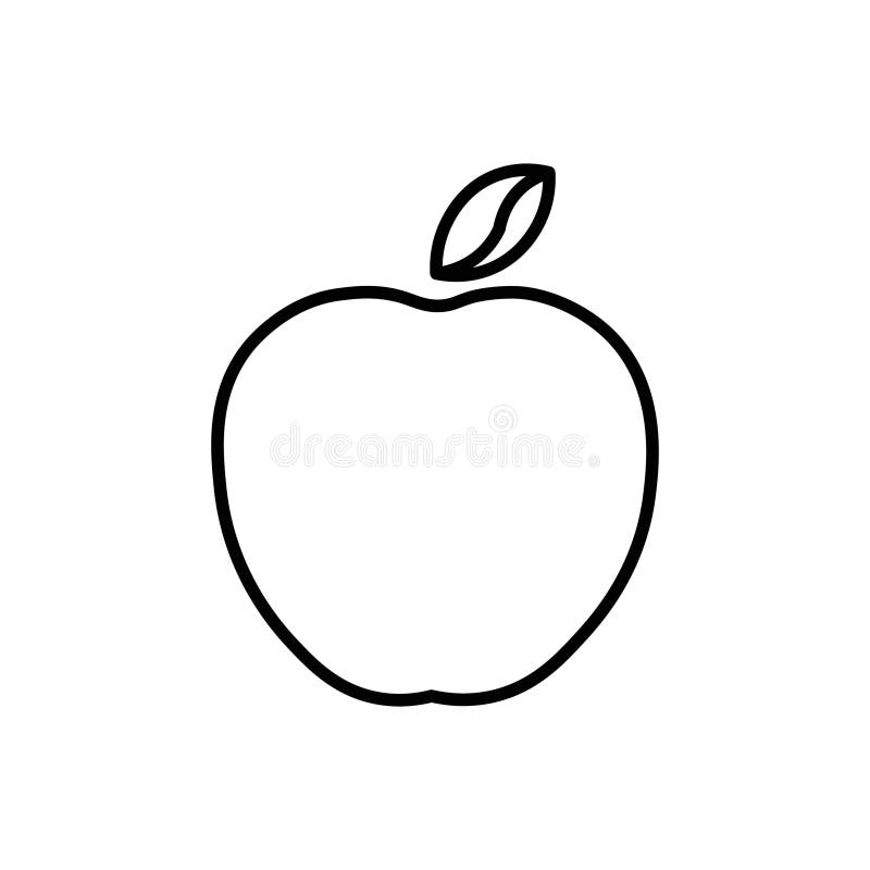 Apple Icon Flat Logo Isolated Symbol Stock Vector - Illustration of ...