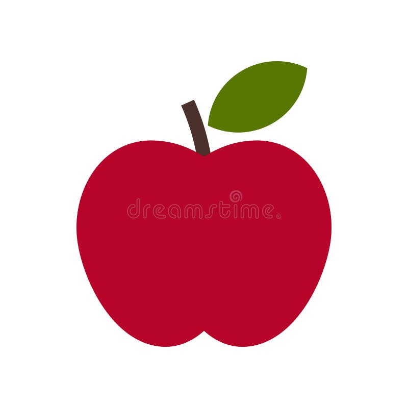 Red apple icon stock vector. Illustration of fruit, clip - 227809196