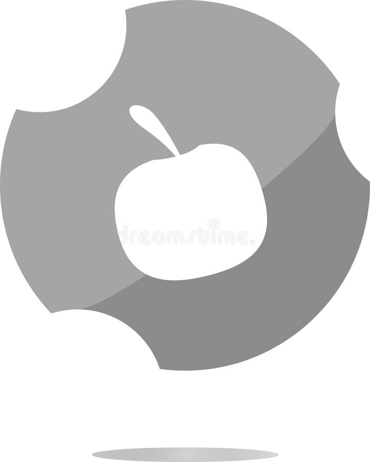Apple Icon on Round Button Collection Original Button Stock ...