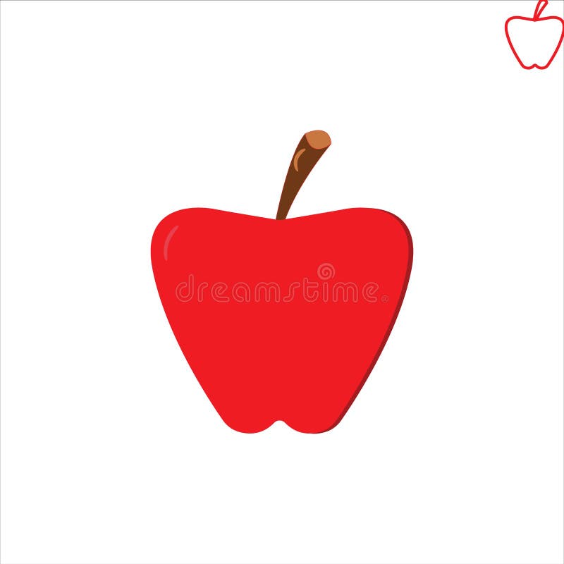 Apple Icon Sign Logo Vector Illustration Template Stock Illustration ...