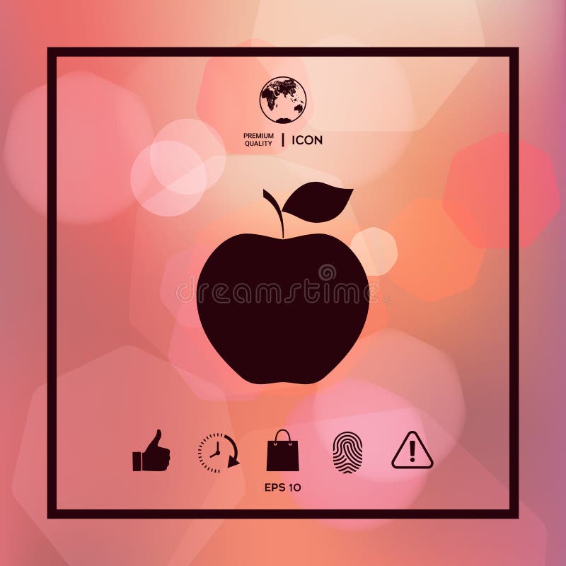 Apple icon symbol stock vector. Illustration of symbol - 111361234