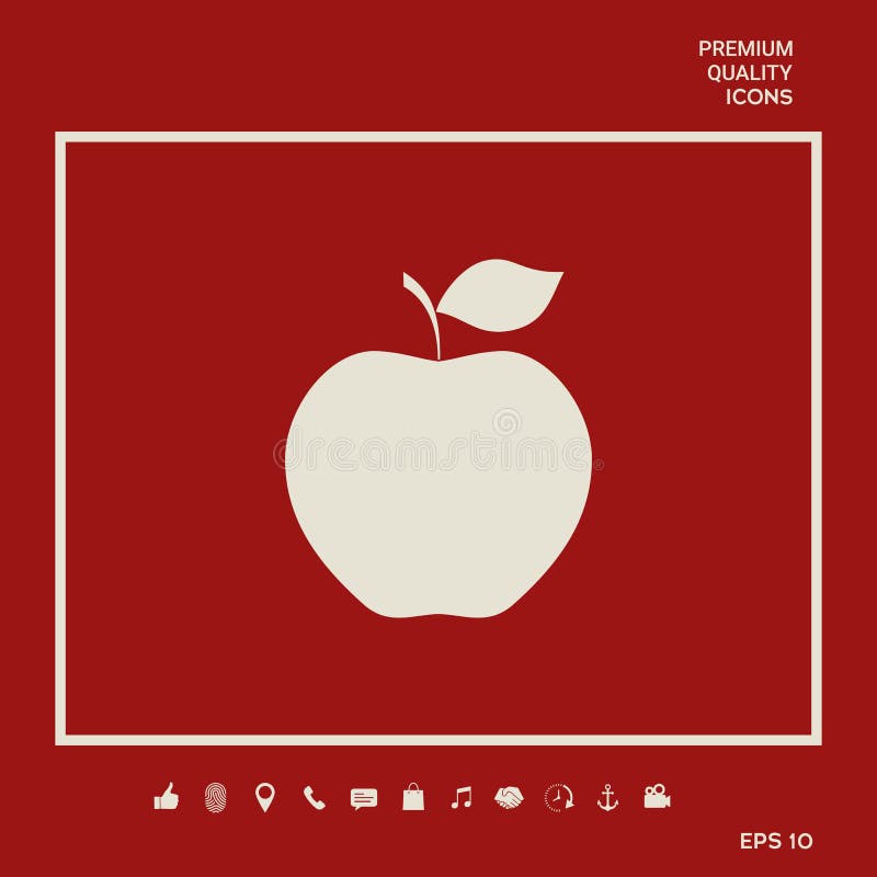 Apple Icon Symbol. Graphic Elements for Your Design Stock Vector ...