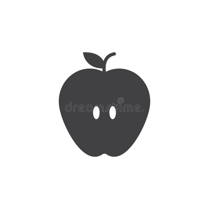 Apple Solid Icon. Fruit Vector Illustration Isolated On White. Food ...