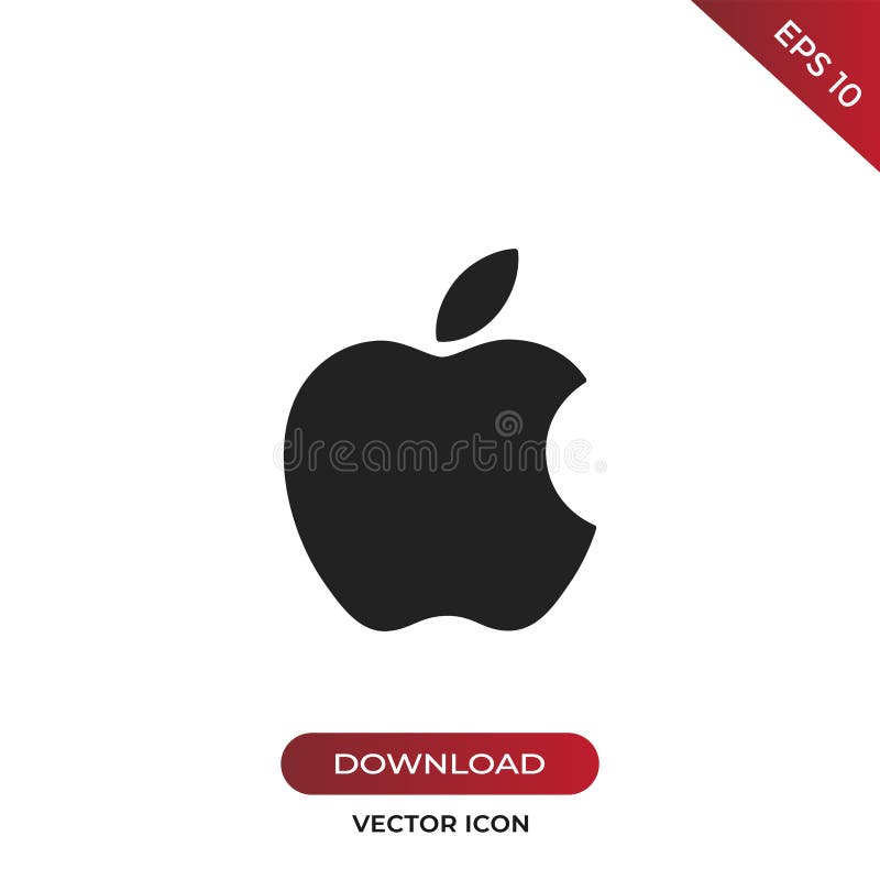 Apple Icon Vector. Simple Apple Sign in Modern Design Style for Web ...