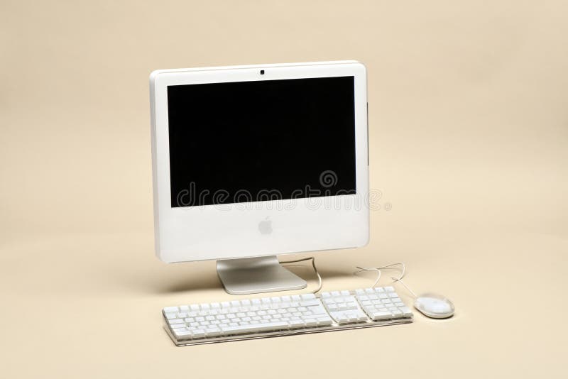Apple IMac 17 Inches 2006 Isolated on Beige Editorial Photo - Image of ...