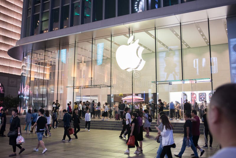 An Apple Inc. Store in Shanghai, China. Editorial Photo - Image of ...