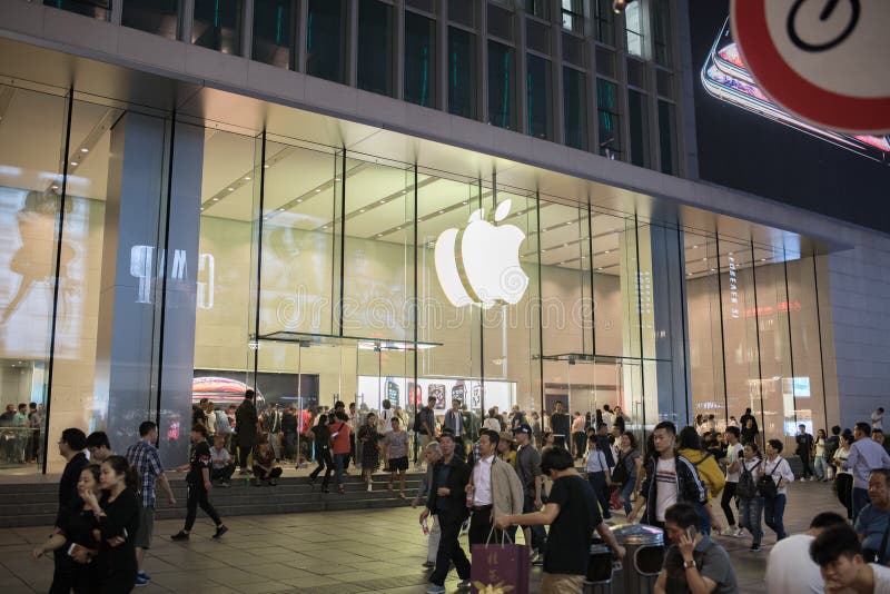 An Apple Inc. Store in Shanghai, China. Editorial Stock Image - Image ...