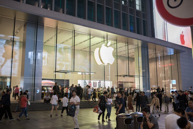 An Apple Inc. Store in Shanghai, China. Editorial Stock Photo - Image ...