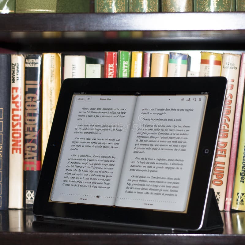 Apple Ipad 2 in a Modern Library Editorial Stock Image - Image of apple ...