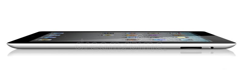 Apple IPad 2 Wi-Fi 64Gb + 3G Side View Editorial Photo - Illustration ...