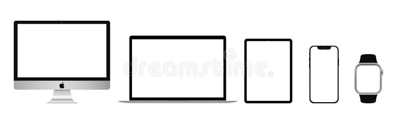 The New Ipad (Ipad 3) and IPhone 5 Black Isolated Editorial Photo ...