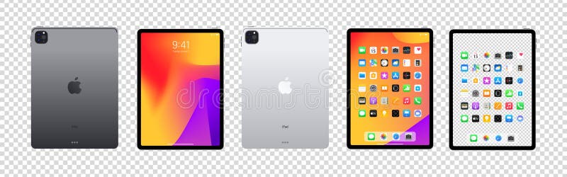 Apple IPad. Ipad Mini, Air, Pro 2021. Screen Ipad Front, Back Side Ipa ...