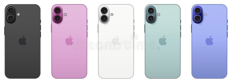 Apple IPhone 16 in All Official Colors Editorial Stock Image ...