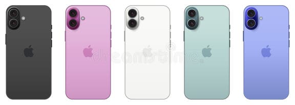 Apple IPhone 16 in All Official Colors Editorial Stock Image ...