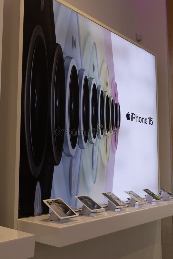 Apple IPhone 15 Display at a Mobile Phone Cell Provider Store. Apple ...