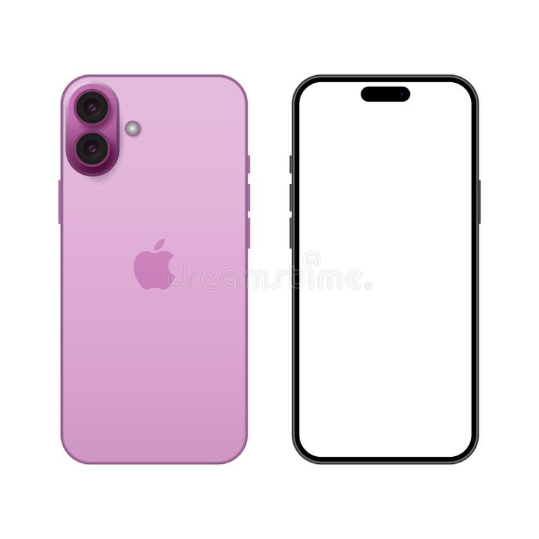 Apple IPhone 16 Pink Mockup Editorial Photography - Illustration of ...