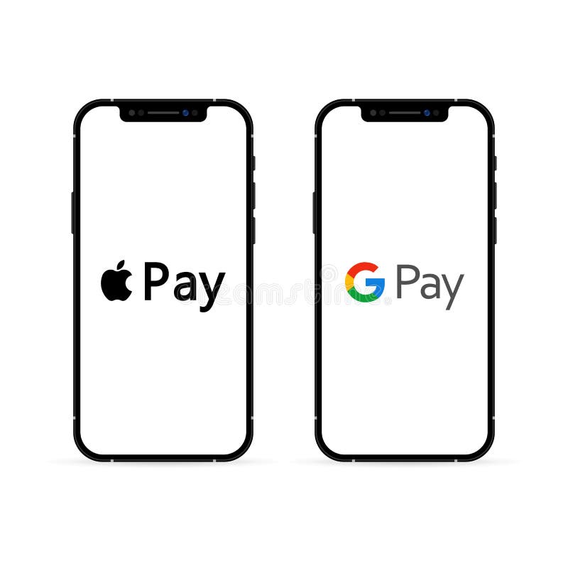 Apple Iphone with Popular Payment Systems: Apple Pay and Google Pay ...