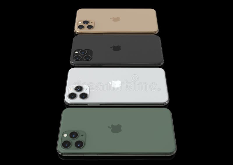 Apple IPhone 11 Pro - All Colours, Compared, in a Row Editorial ...