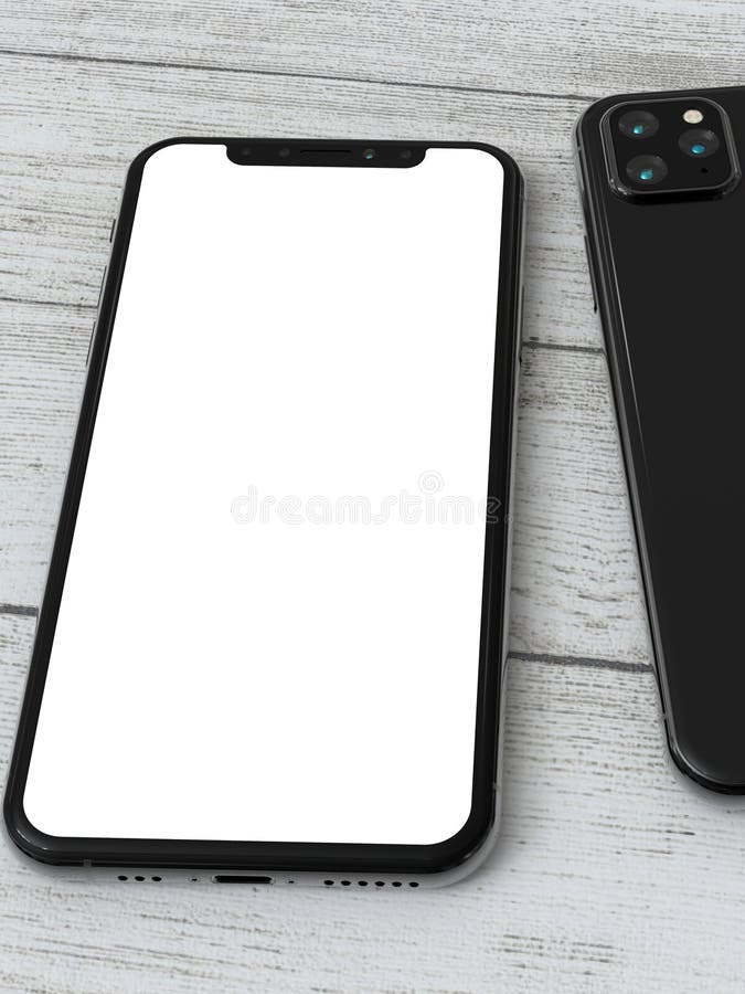 Apple IPhone 11 Pro, 2019 Rumored Design Mockup Stock Illustration ...