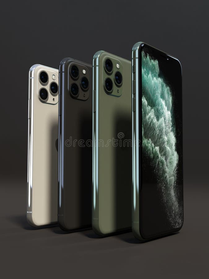 Apple IPhone 11 Pro, 2019, Green, Silver and Space Grey, Vertical ...