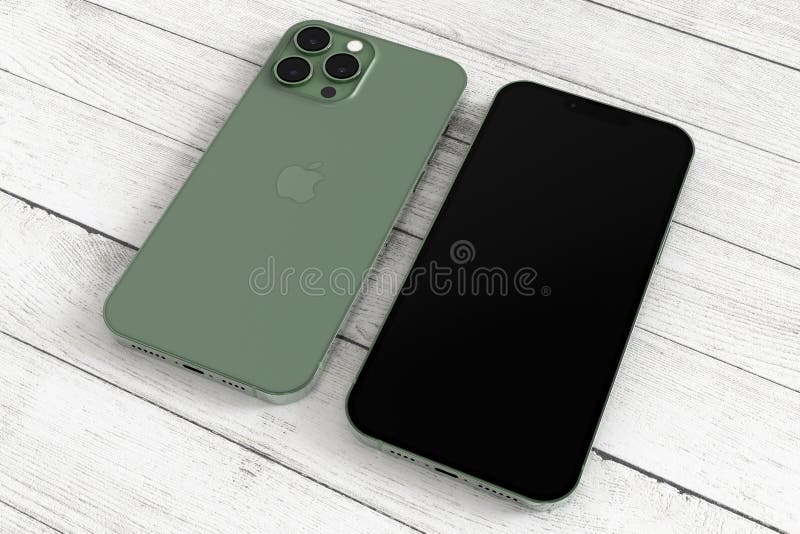 Apple IPhone 13 Pro Max Alpine Green, Front and Back Sides Comparison ...