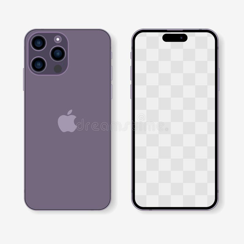 Apple IPhone 14 Pro and Apple IPhone 14 Max in Deep Purple Color. Touch ...