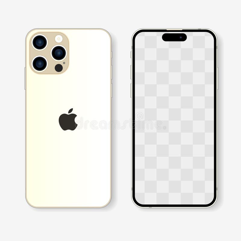 Apple IPhone 14 Pro and Apple IPhone 14 Max in Gold Color. Touch Screen ...