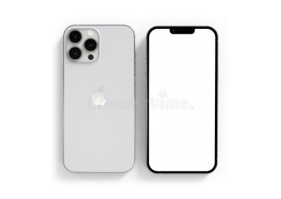 Apple IPhone 13 Pro Max Silver, Front-back Comparison Editorial Photo ...