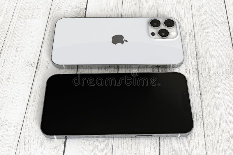 Apple IPhone 13 Pro Max Silver, Front and Back Sides Comparison ...