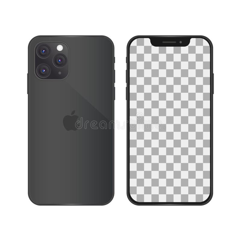 Front and Back Side Iphone 11. Vector Simple Graphic Illustration. Icon ...