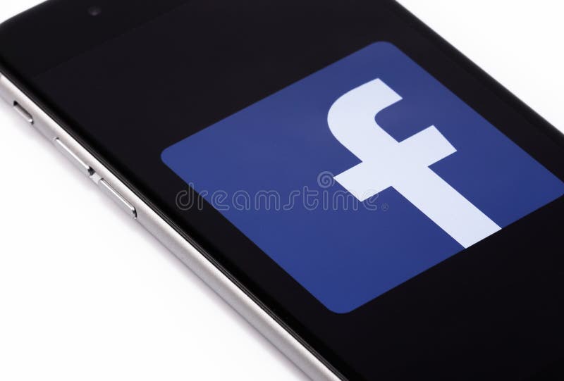Apple IPhone 6s and Logo of Facebook on the Screen. Facebook is ...