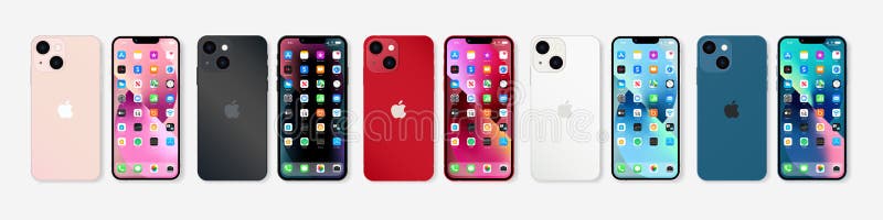Apple IPhone 13. Smart Phone. Different Colors. Touch Screen. World ...