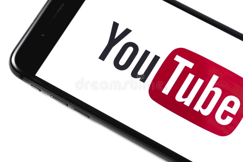 Apple IPhone with YouTube Logo. Russia - October 04, 2018 Editorial ...