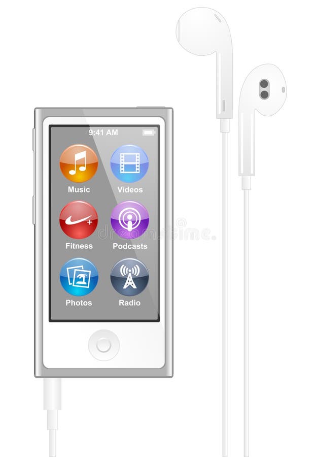 Ipod Nano Vector editorial stock photo. Illustration of buttons - 26646153