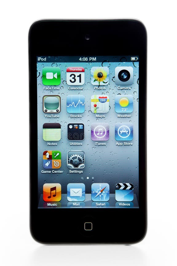 Apple Ipod Touch 4th Generation Editorial Stock Image - Image of icons ...
