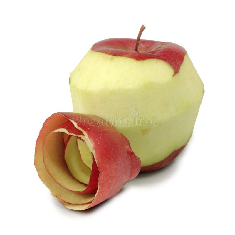 Red apple and peel stock photo. Image of apple, juicy - 4616882