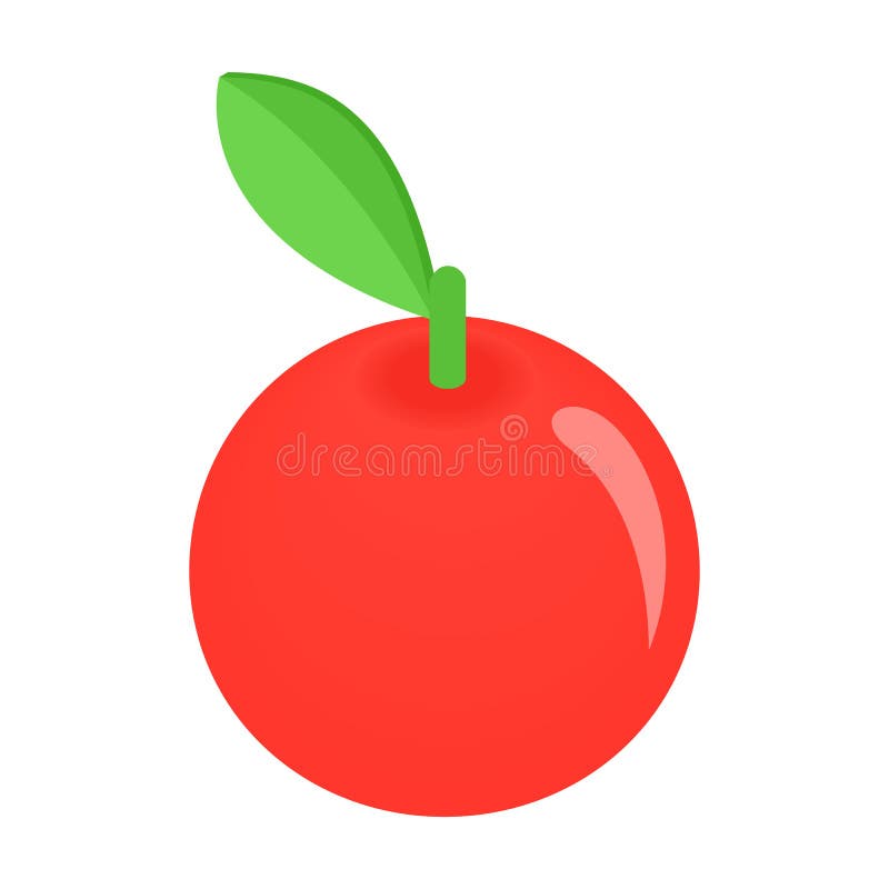Apple isometric 3d icon stock vector. Illustration of dessert - 79800099