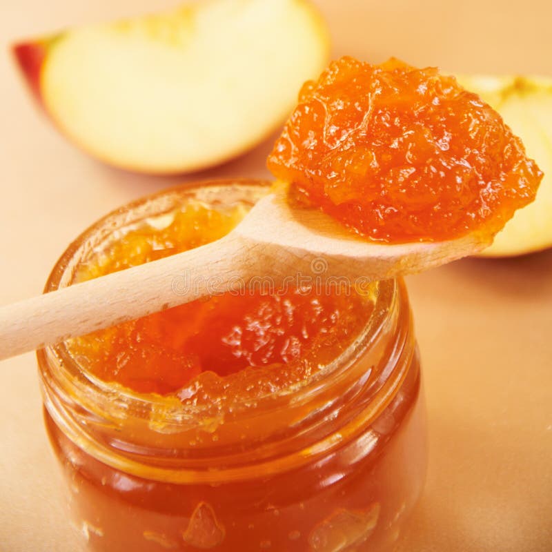 Apple jam stock photo. Image of apple, snack, crop, glass - 18335552