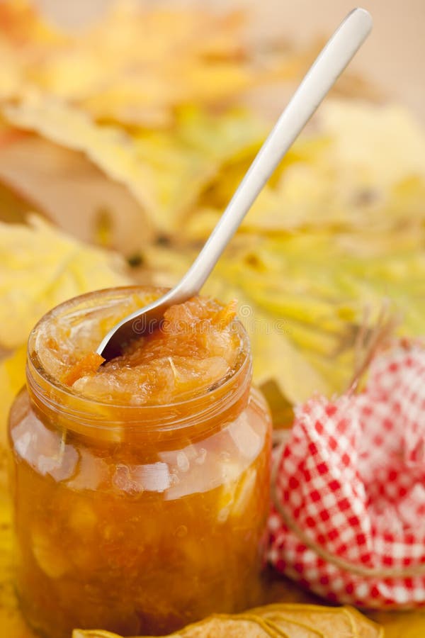 Apple jam stock photo. Image of ingredient, calorie, container - 6578156