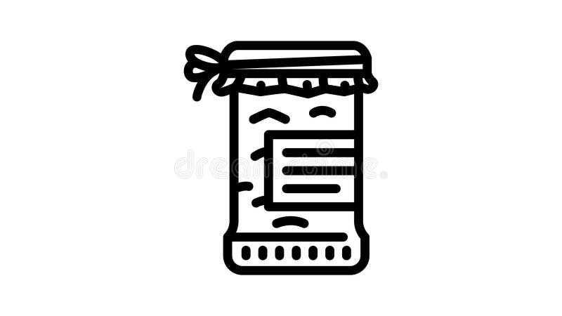 Apple Jam Line Icon Animation Stock Video - Video of ripe, healthy ...